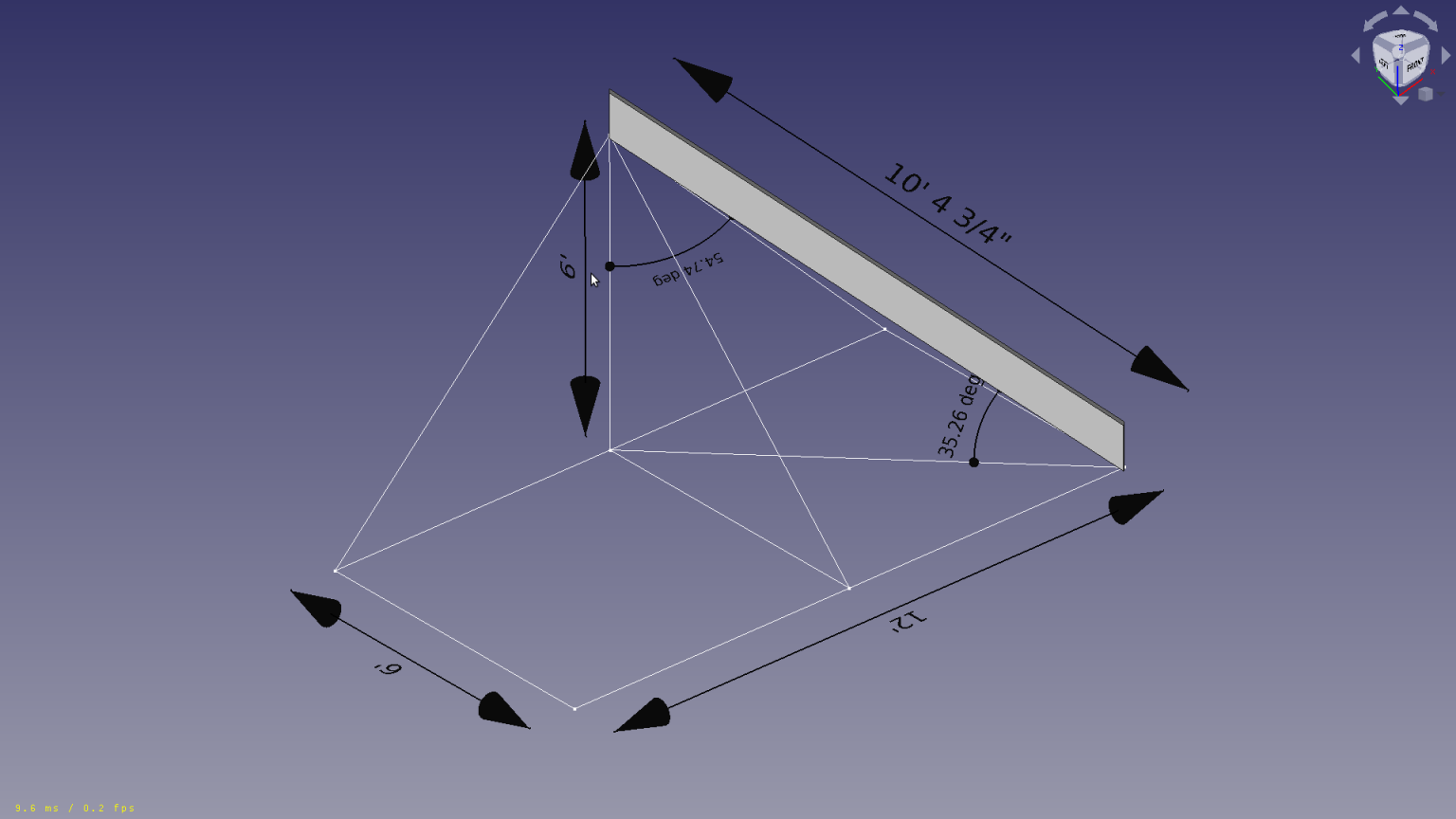 FreeCAD Framing – Hip Roof Joist “Calculator” – mathcodeprint