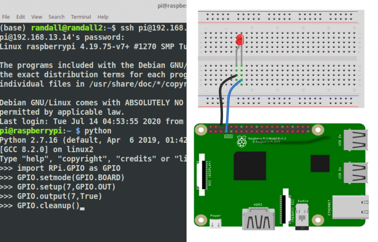 Raspberry Pi – Getting Started with an LED – mathcodeprint